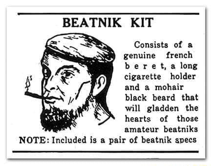 BEATNIK KIT Consists of a genuine french beret, a long cigarette holder ...