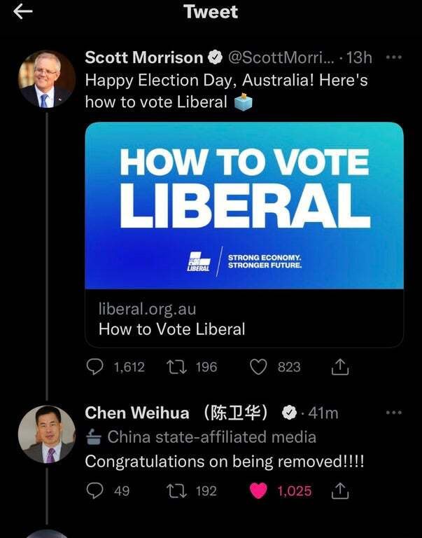 Scomo gets a warm dismissal from the man himself - Tweet Scott Morrison ...