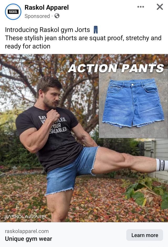 Raskol Apparel Sponsored Introducing Raskol gym Jorts ff These stylish ...