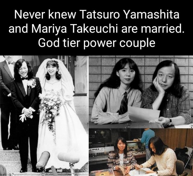 Never knew Tatsuro Yamashita and Mariya Takeuchi are married. God tier ...