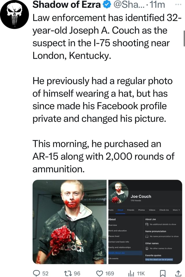 Shadow of Ezra @Sha...- Law enforcement has identified 32- year-old ...