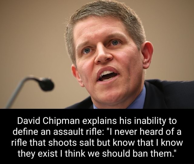David Chipman explains his inability to define an assault rifle: "I ...