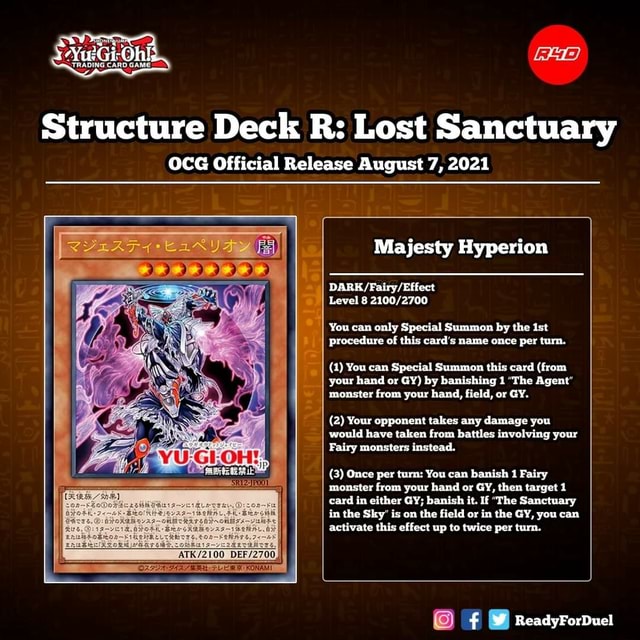 TRADING CARD GAME Structure Deck R: Lost Sanctuary OCG Official Release ...