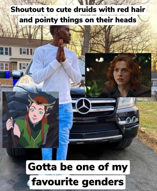 Shoutout to cute druids with red hair and pointy things on their heads ...