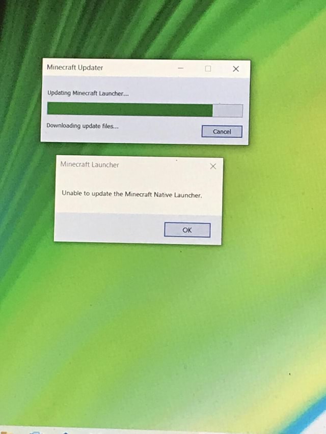 Minecraft Updater Updating Minecraft Launcher... Downloading update ...