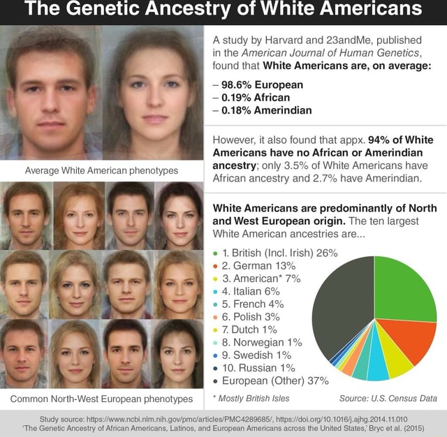 The Genetic Ancestry of White Americans Common North-West European ...