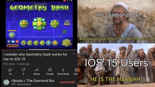 GEOMETRY The Diamond Boi please listens lOS 15 Users THE I wonder why ...