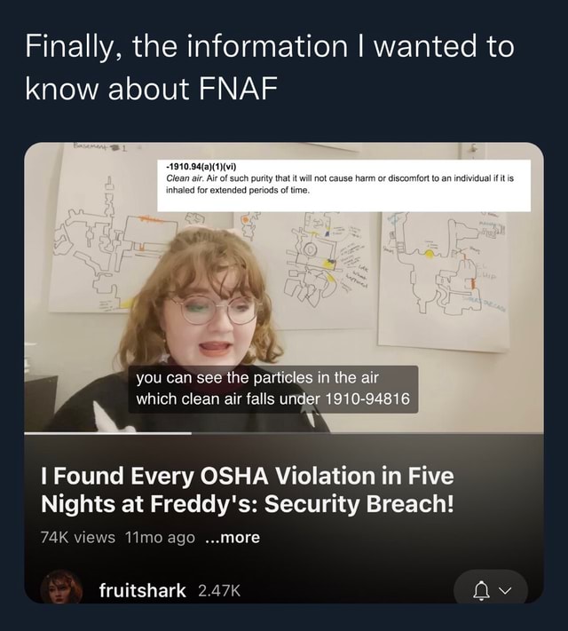 Finally, the information I wanted to know about FNAF Clean air. Air of ...