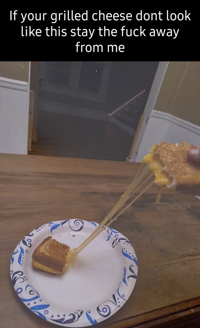 If your grilled cheese dont look like this stay the fuck away from me ...