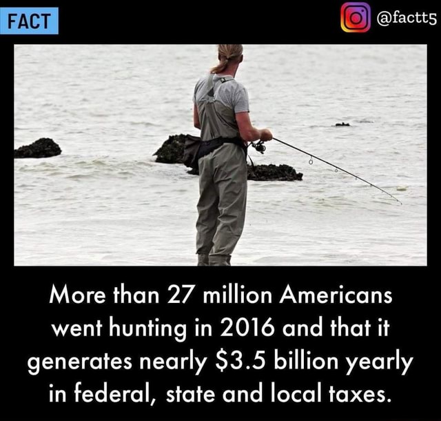 FACT @factts More than 27 million Americans went hunting in 2016 and ...