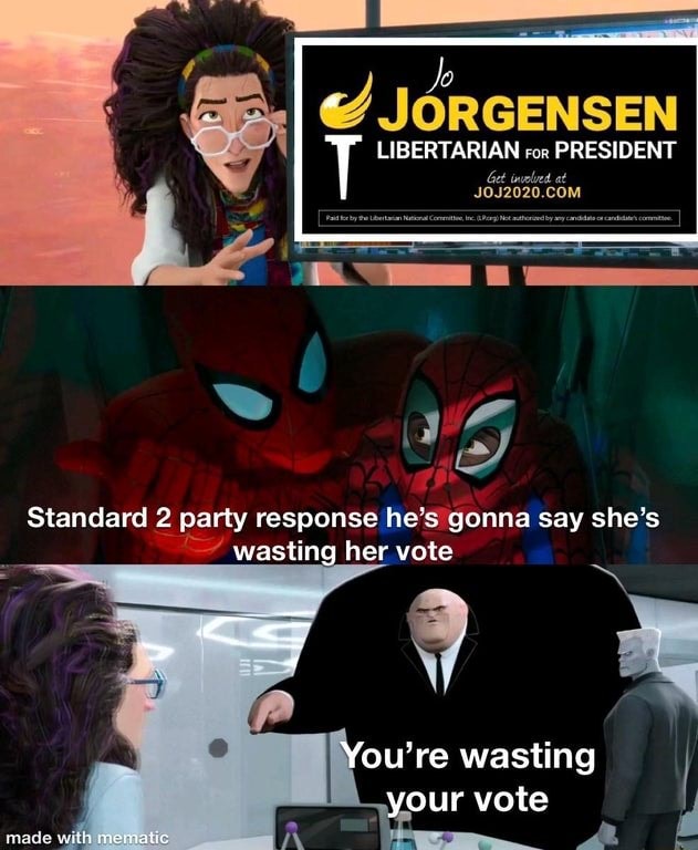 © JORGENSEN T LIBERTARIAN ror PRESIDENT Get intcled at J0J2020.COM ...