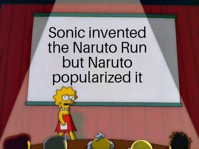 Sonic invented the Naruto Run but Naruto popularized it - iFunny
