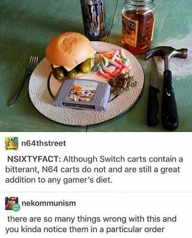 ?ª n64thstreet NSIXTYFACT: Although Switch carts contain a bitterant ...