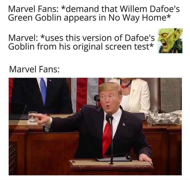 Marvel Fans: *demand that Willem Dafoe's Green Goblin appears in No Way ...