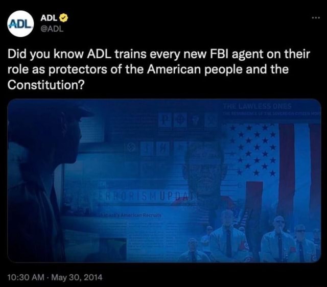 @ADL Did you know ADL trains every new FBI agent on their role as ...
