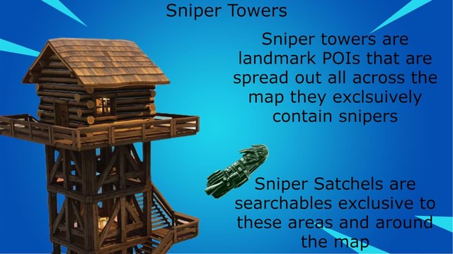 Sniper Towers Sniper towers are landmark POIs that are spread out all ...
