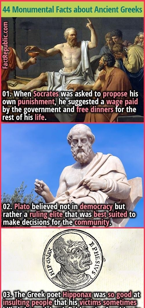 44 Monumental Facts about Ancient Greeks Al When'soc Socrates was to er ...