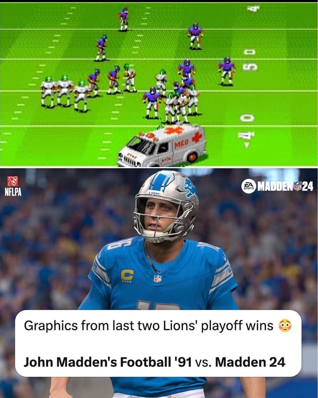 Graphics from last two Lions' playoff wins I John Madden's Football '91 ...