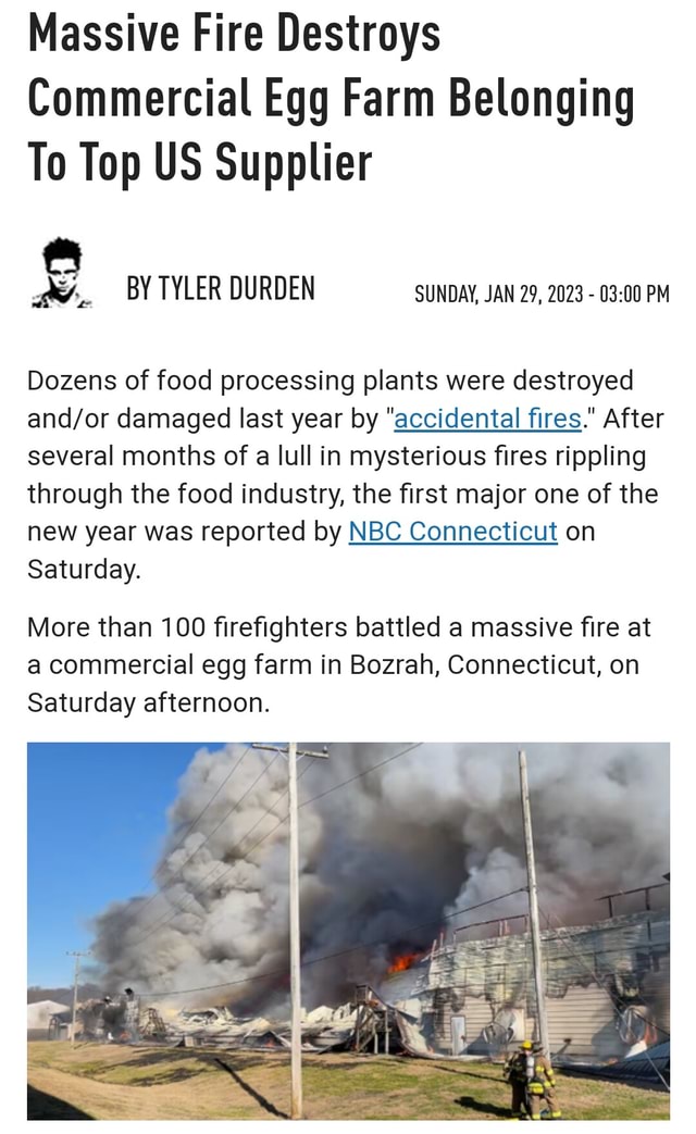 Massive Fire Destroys Commercial Egg Farm Belonging To Top US Supplier ...