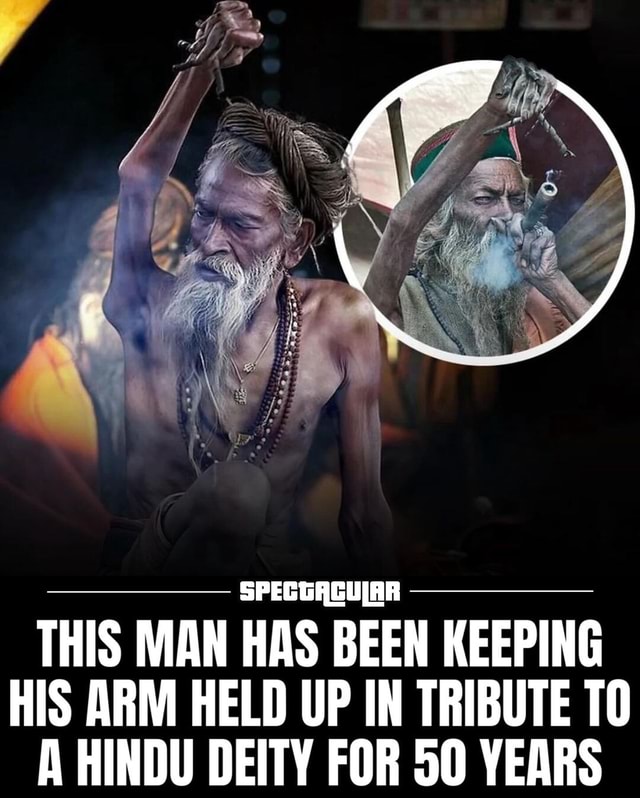 According to Greek Reporter, the man pictured is Amar Bharati, a sadhu ...