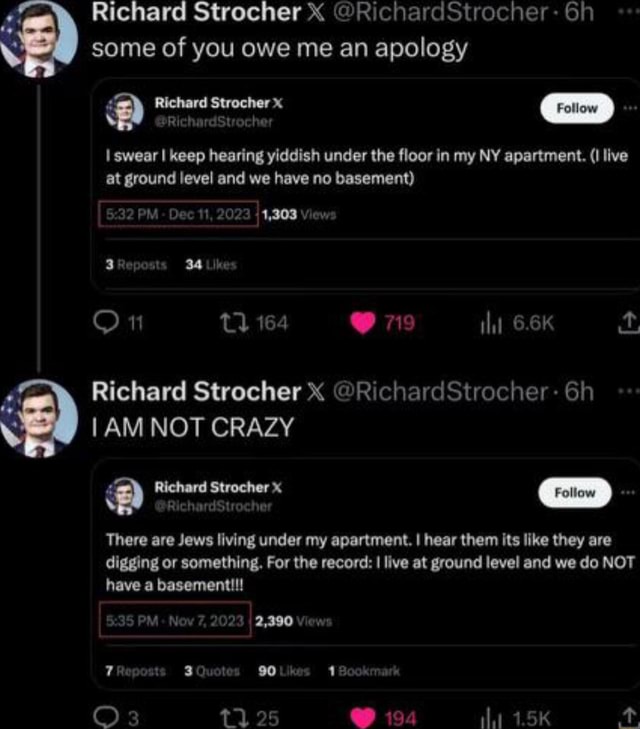Richard Strocher X @RichardStrocher-: some of you owe me an apology ...