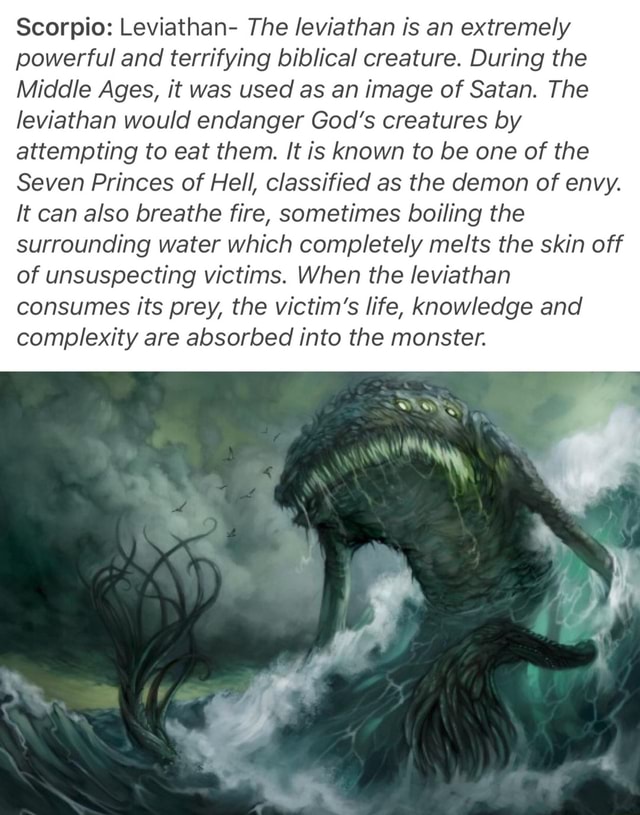 Scorpio: Leviathan- The leviathan is an extremely powerful and ...