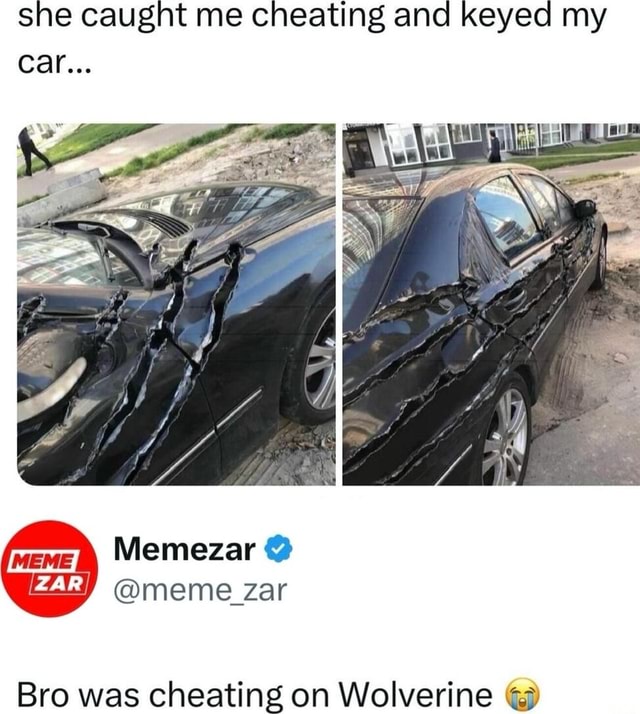 She caught me cheating and keyed my Car... Memezar @ @meme zar Bro was ...