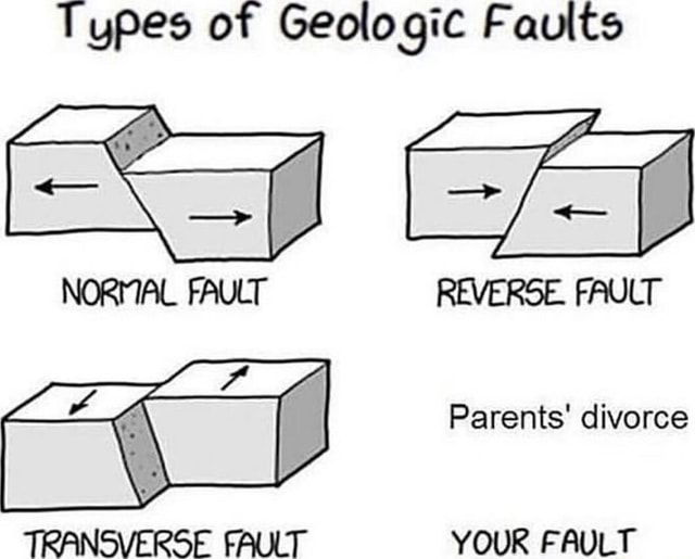 Types of Geologic Faults NORMAL FAULT REVERSE. FAULT Parents' divorce ...