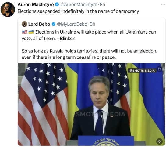 Auron Macintyre @ @AuronMacintyre-8h Elections suspended indefinitely ...