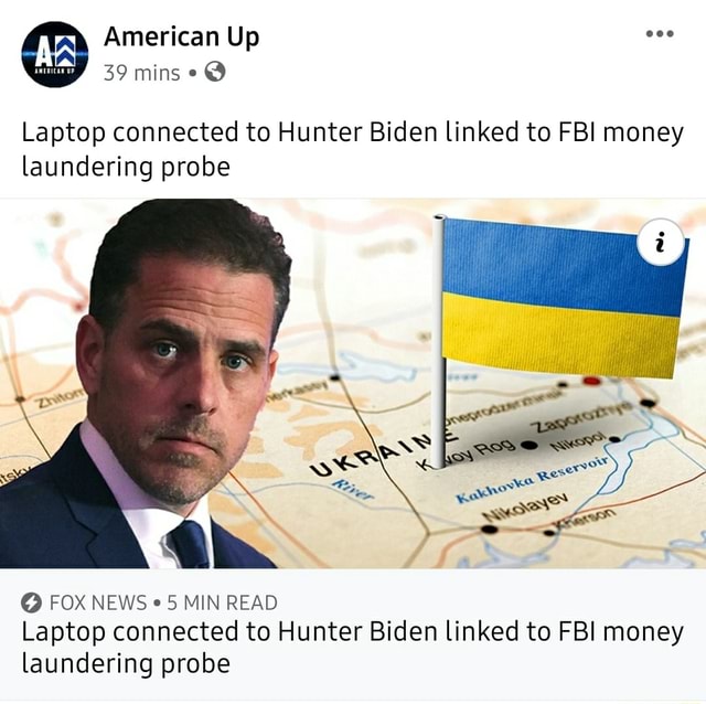 American Up see 39 ming @ Laptop connected to Hunter Biden linked to ...