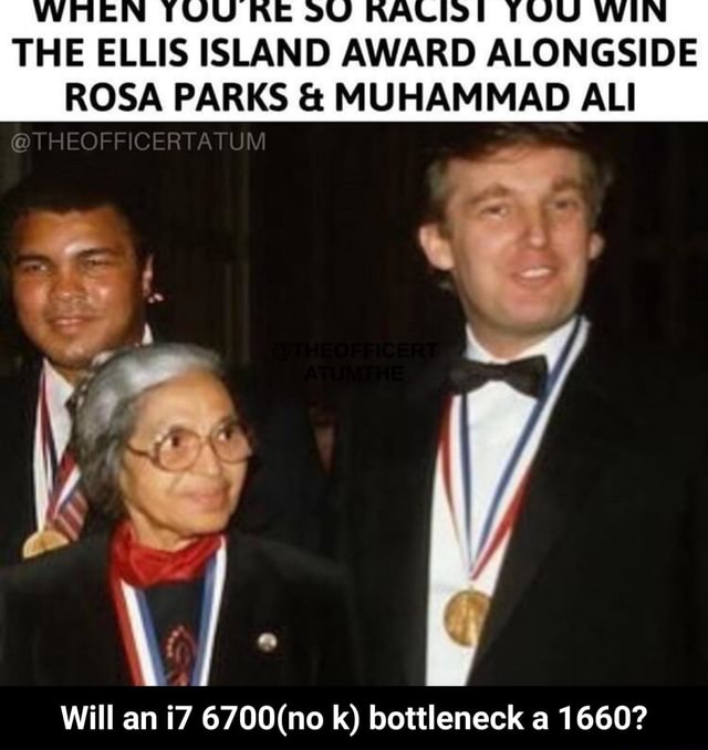 THE ELLIS ISLAND AWARD ALONGSIDE ROSA PARKS & MUHAMMAD ALI Will an i7 ...