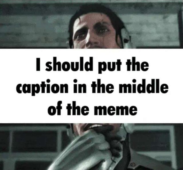 Caption in the middle of the meme - iFunny