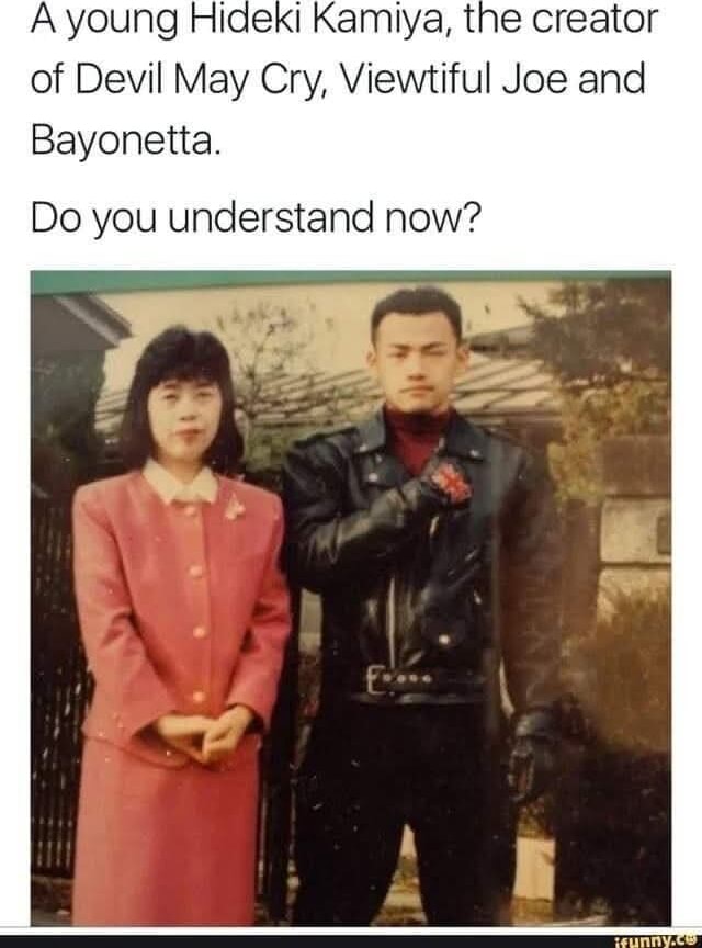 A young Hideki Kamiya, the creator of Devil May Cry, Viewtiful Joe and ...