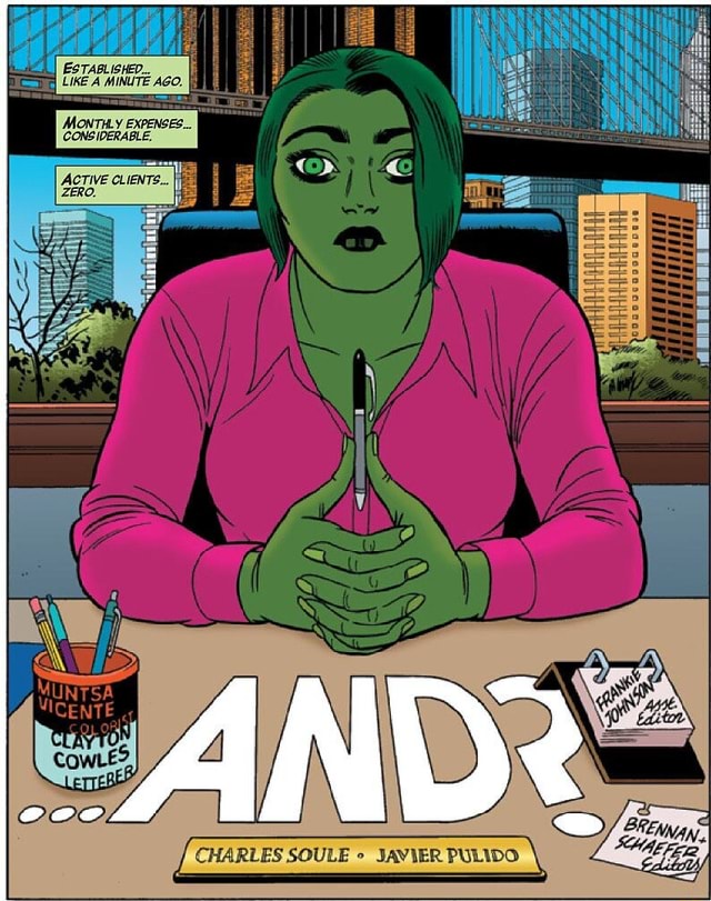 Modern woke She-Hulk that looks like an advertisement for cat food ...