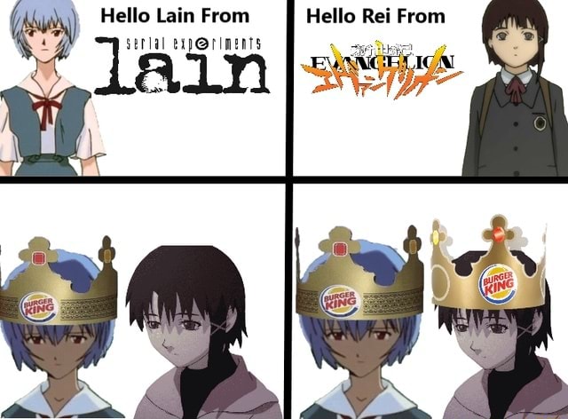 Hello Lain From Hello Rei From al ls - iFunny