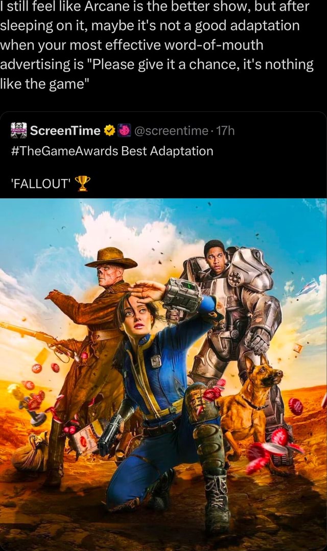 I still feel like Arcane is the better show, but after sleeping on it ...