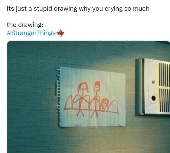 Its just a stupid drawing why you crying so much the drawing: # ...