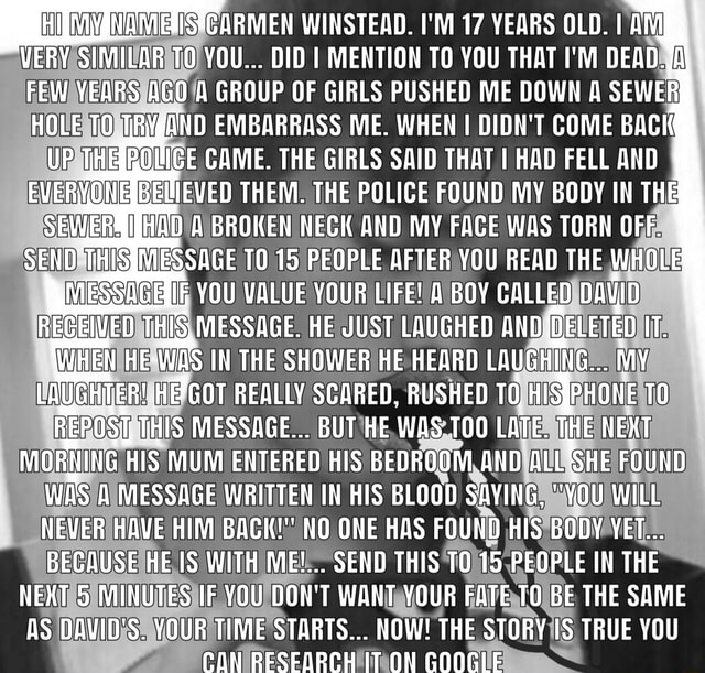 ES CARMEN WINSTEAD. I'M 17 YEARS OLD. 1AM HIS MUM ENTERED HIS BEDROOM ...