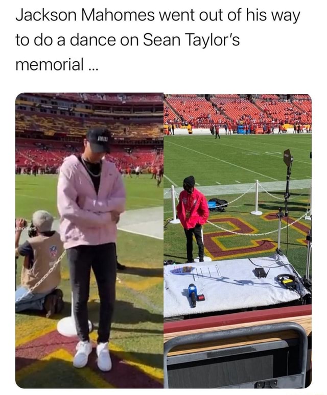 Jackson Mahomes went out of his way to do a dance on Sean Taylor's ...