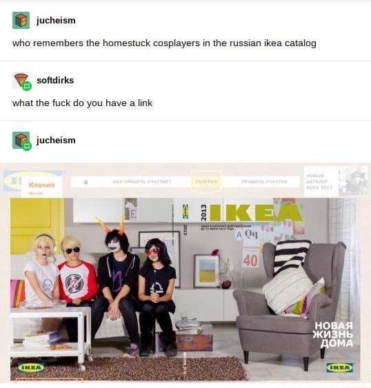 Jucheism who remembers the homestuck cosplayers in the russian ikea ...
