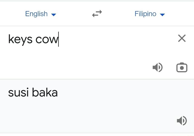 English ~ Filipino keys cow ) & susi baka 4) - iFunny