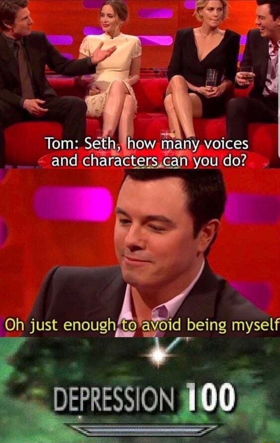 Tom: Seth; how many, voices and characters, can you do? Oh just eneugh ...