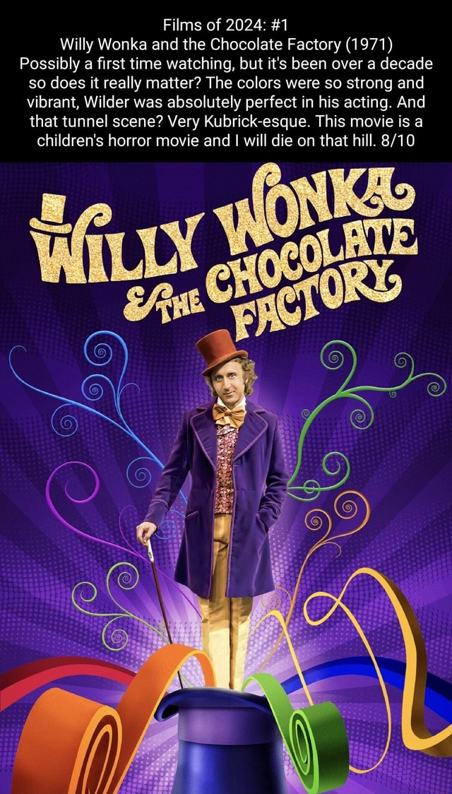 Films of 2024: #1 Willy Wonka and the Chocolate Factory (1971) Possibly ...