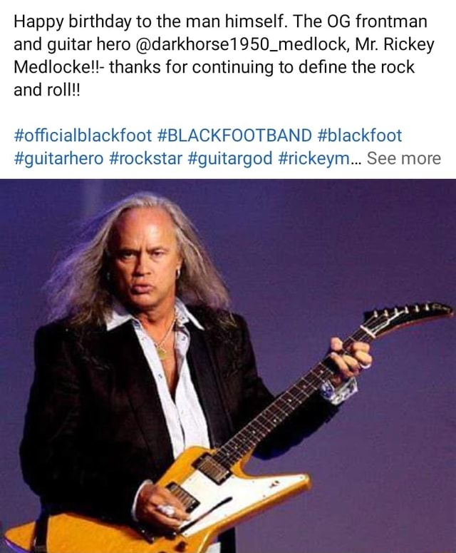 Happy birthday to the man himself. The OG frontman and guitar hero ...