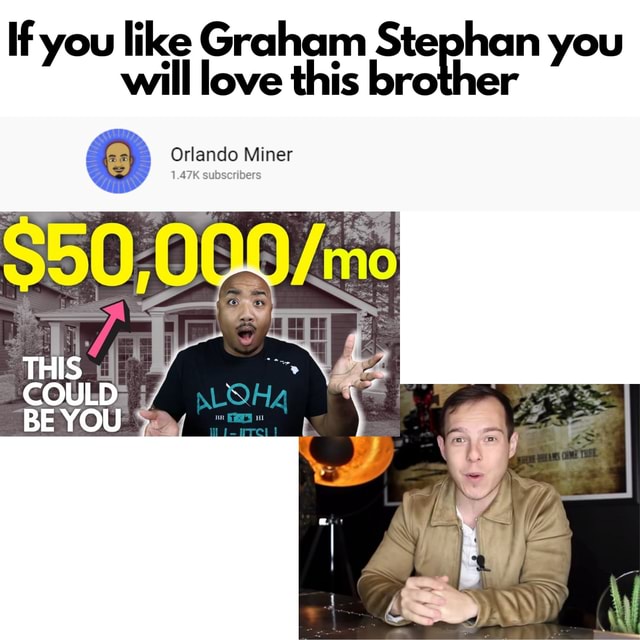 If you like Graham Stephan you will love this brother Orlando Miner 1 ...