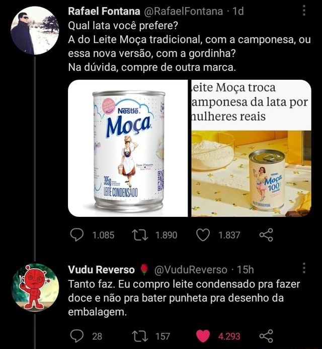 Rafael Fontana Grafaelfontana Qual Lata Você Prefere A Do Leite