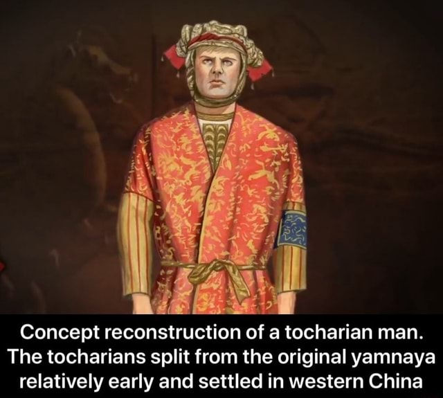 Concept reconstruction of a tocharian man. The tocharians split from ...