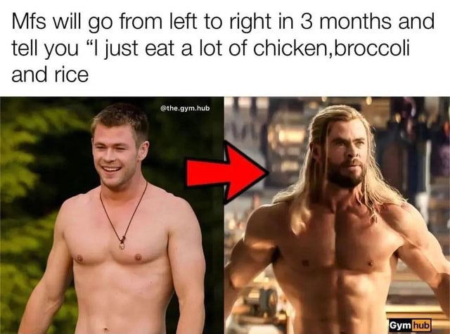 Mfs will go from left to right in 3 months and tell you just eat a lot ...