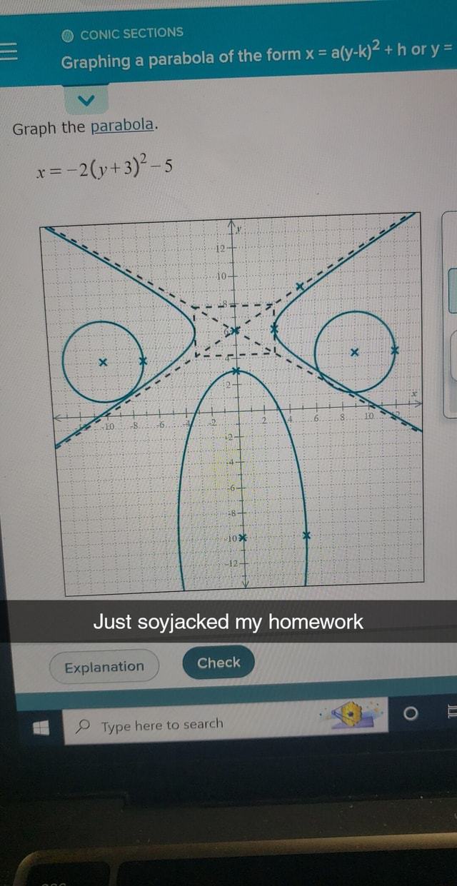 CONIC SECTIONS Graphing parabola of the form = aty-")* +hory= Graph the parabola. +3) -5 Just ...