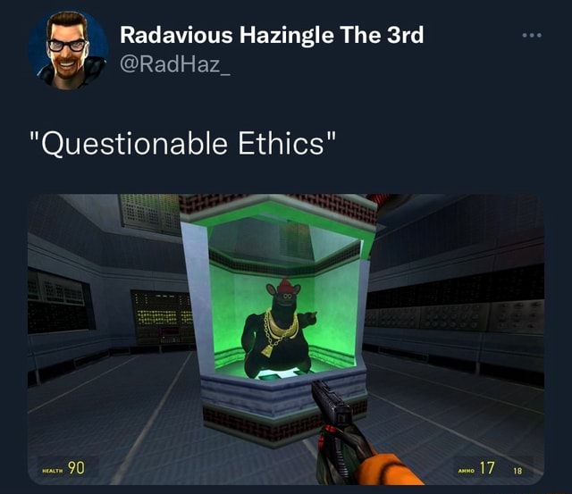 Radavious Hazingle The 7\=) @RadHaz_ "Questionable Ethics" - iFunny